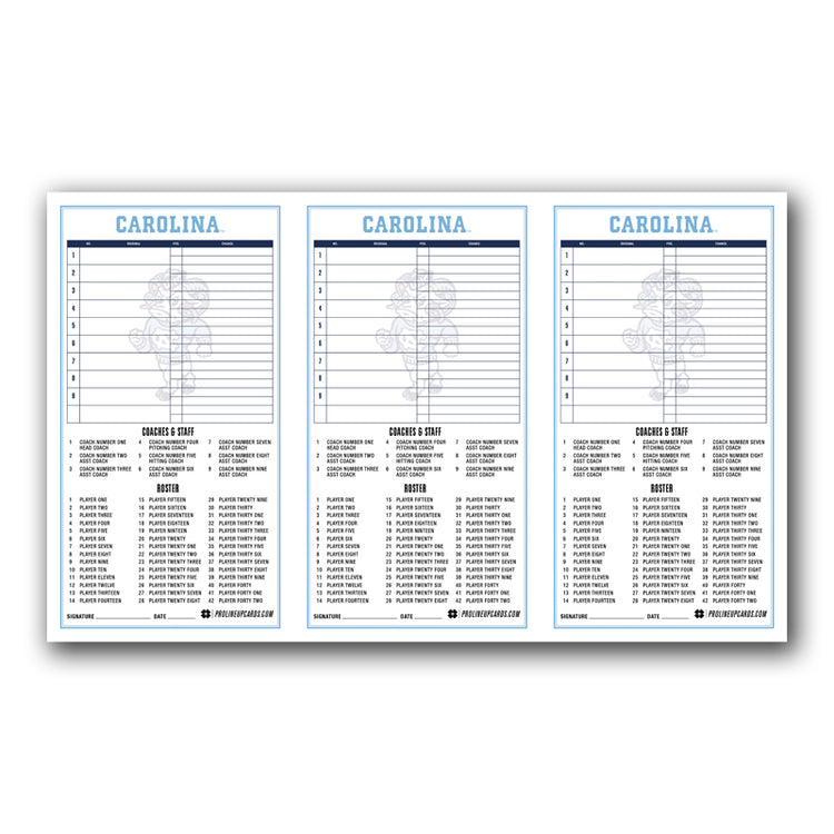 Custom Lineup Cards – Pro Lineup Cards