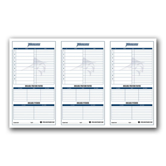 Custom Lineup Cards – Pro Lineup Cards